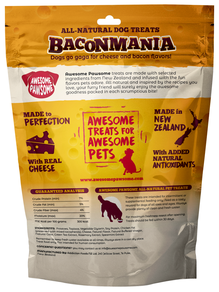 Awesome Pawsome Baconmania 85g Dog treats – The Paw Store